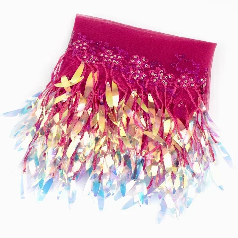 Кружево с кисточками HotPink, 2Yards