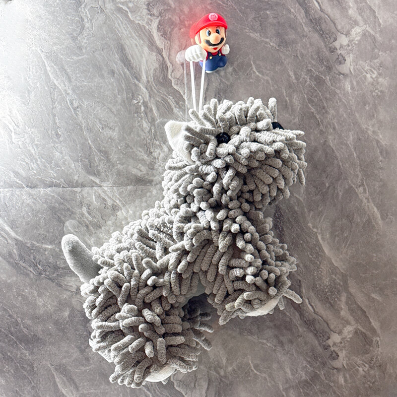 <Подвесное милое мультяшное полотенце для рук> Синель, супервпитывающий, полотенце