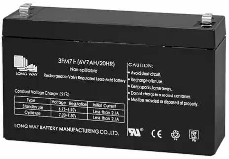 Аккумулятор КНР "General Security", 6 В, 7 Ач