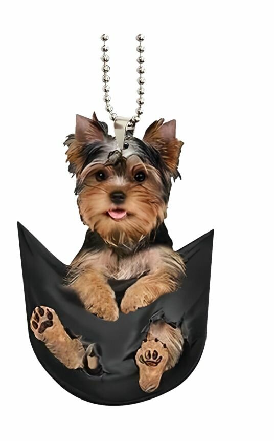 Брелок автомобильный собака на качелях , Подвеска на зеркало заднего вида , игрушка в салон автомобиля