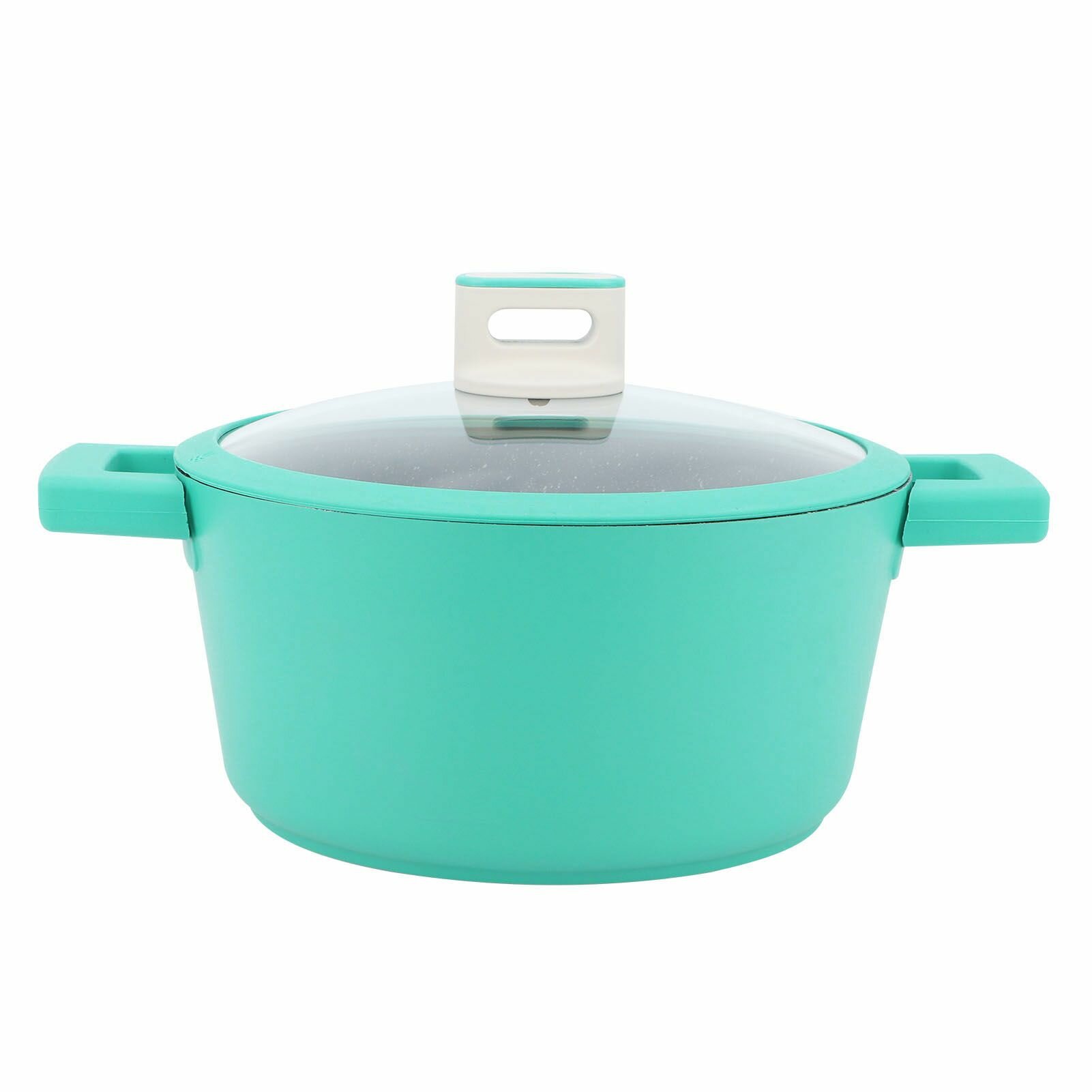 Суповая кастрюля с крышкой, кухонная посуда из алюминиевого сплава с антипригарным покрытием, посуда, 24 см, зеленая