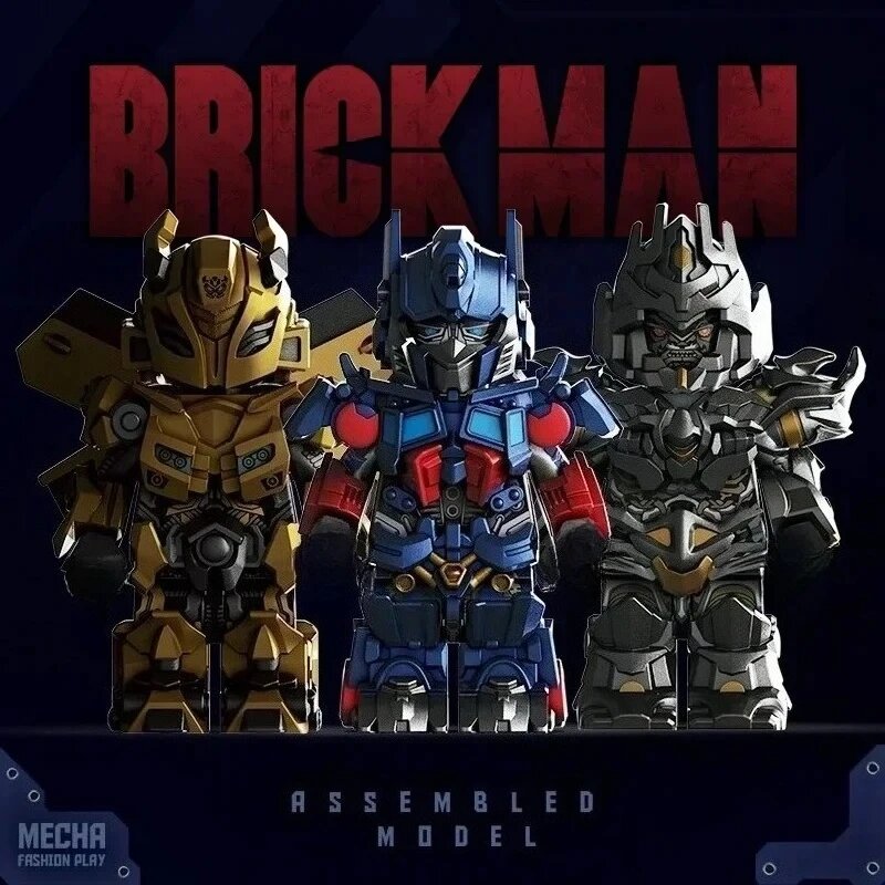 Трансформеры Brickman: Оптимус, Бамблби, Мегатрон - 3шт