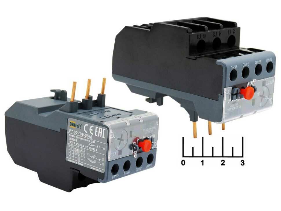 Реле тепловое Dekraft РТ-02 9-25A (23168)