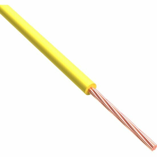 Провод Rexant ПГВА 1х0,50 кв. мм, желтый (бухта 100 м)