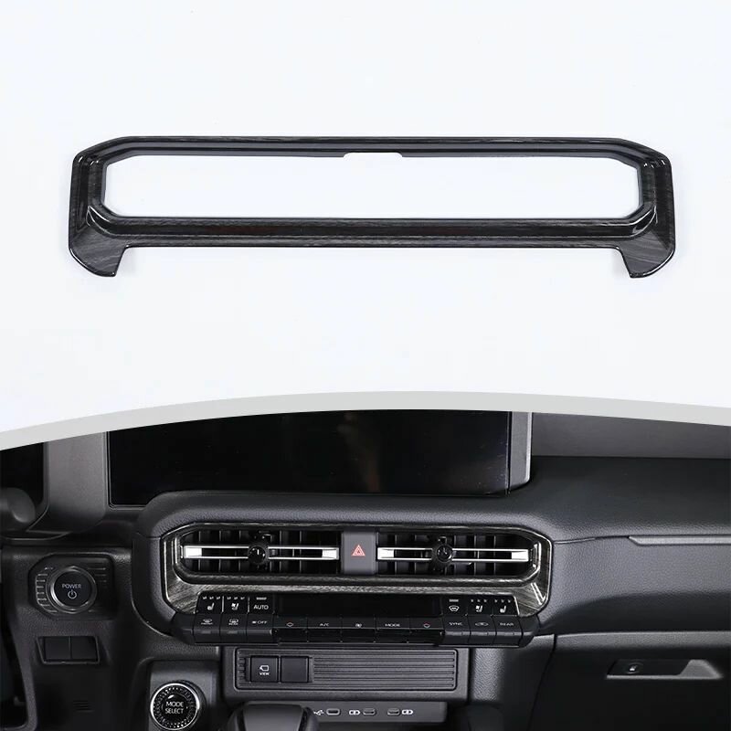 Для Toyota Land Cruiser Prado 250 LC250 2024 Черная деревянная отделка ручки двери автомобиля, рулевого колеса, крышки воздуховода, аксессуар отделки.