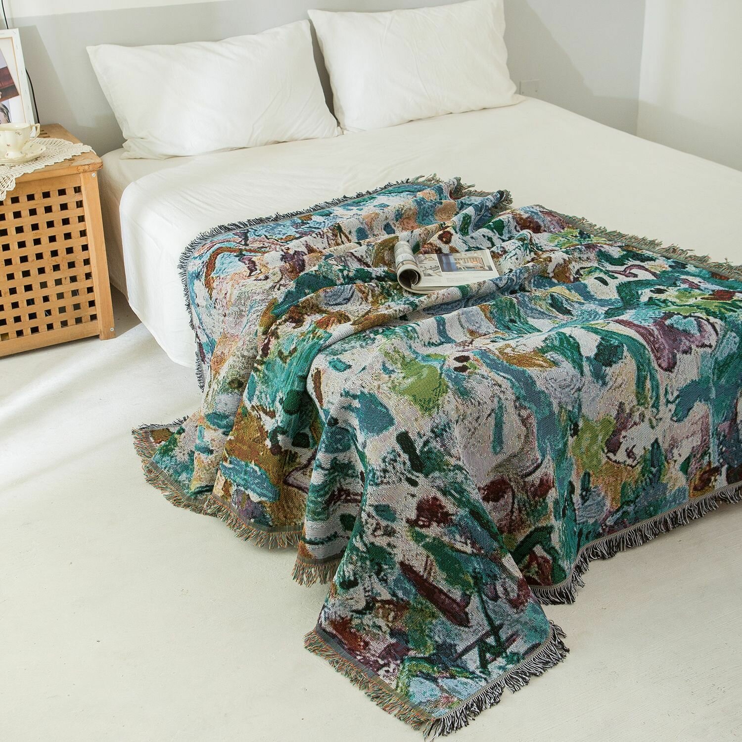 Клубничный вор, иллюстрация мастера граффити, украшение дивана одеялом 180*230 см