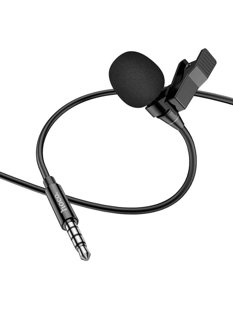 Микрофон петличный Hoco L14 3.5 мм, черный