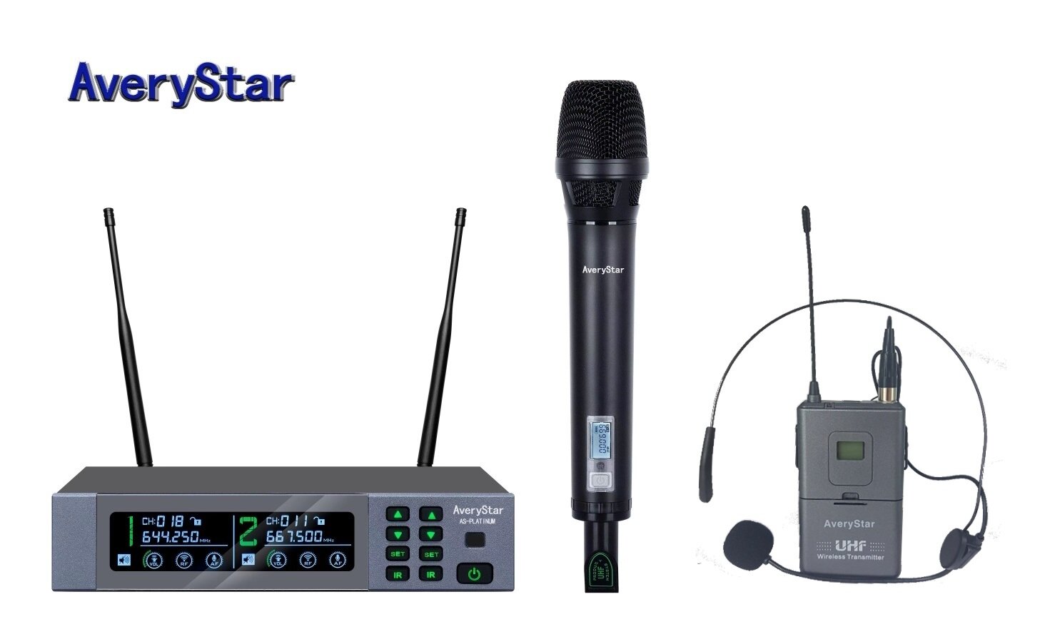 Радиосистема AveryStar AS-PLATINUM ручной-головной c кейсом