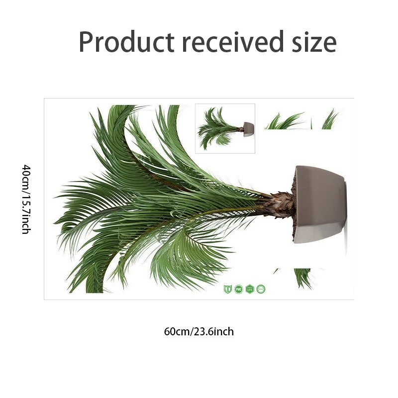 Наклейки На Стену С Искусственными Растениями В Горшках, Современный Стиль, ПВХ, Для Спальни, Гостиной, Прихожей, Декора Дома