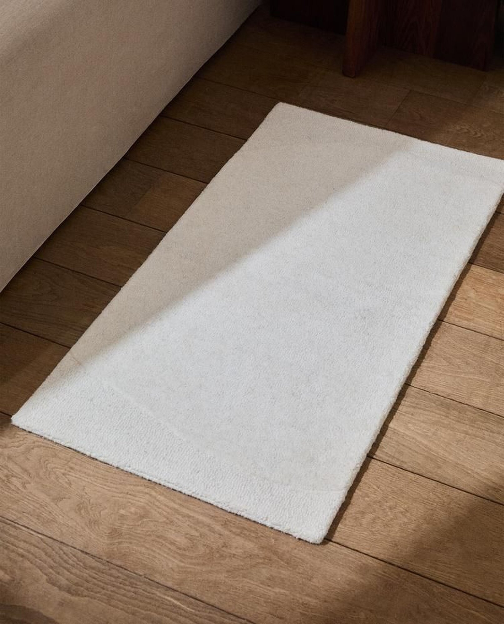 Коврик из шерсти и хлопка с полукруглым узором, 60 x 120 см, кремово-белый, ZARA HOME, 6189/029-1