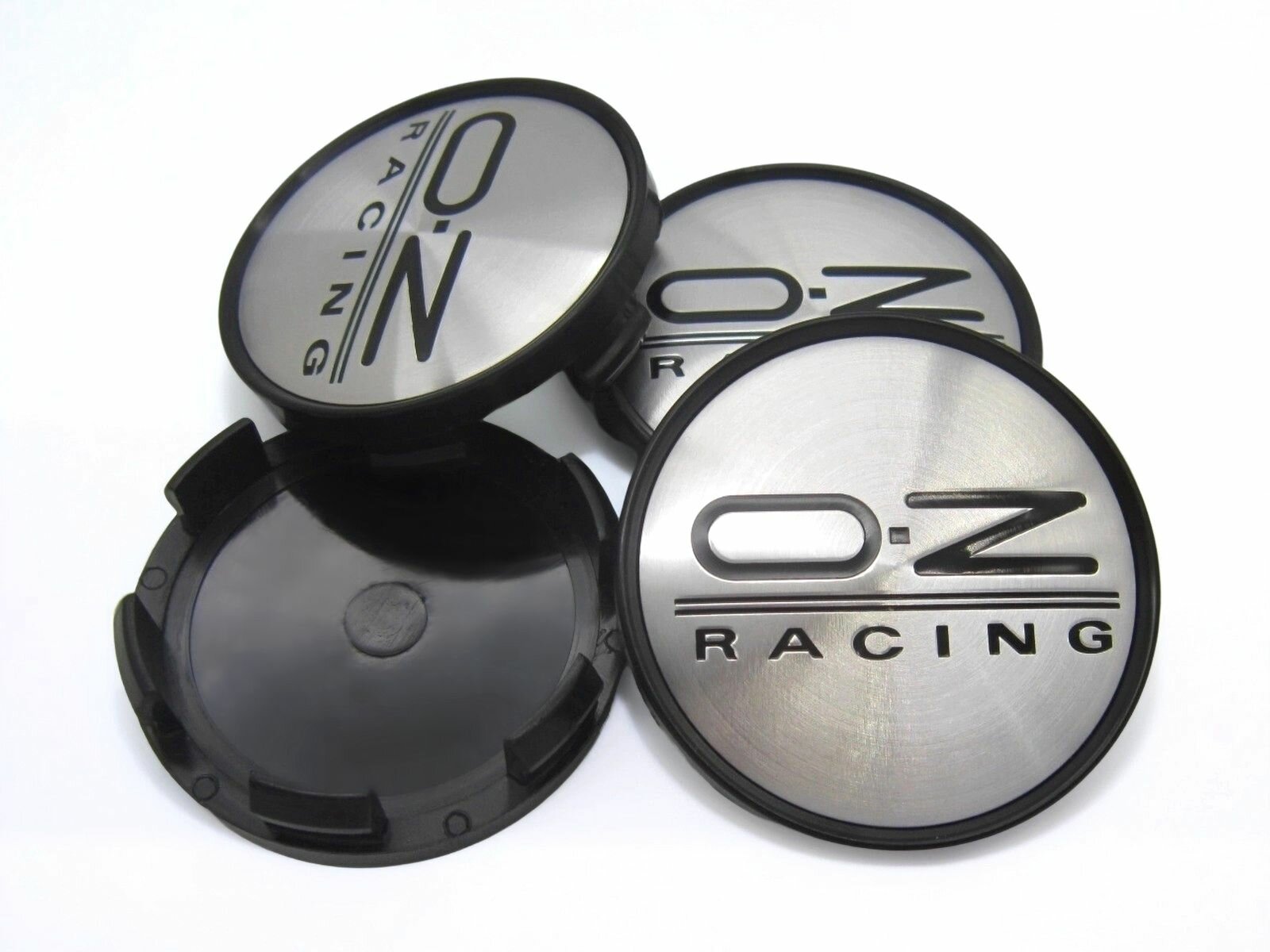 Колпачки заглушки на литые диски OZ Racing chrome 59/56/10 мм, комплект 4 шт.