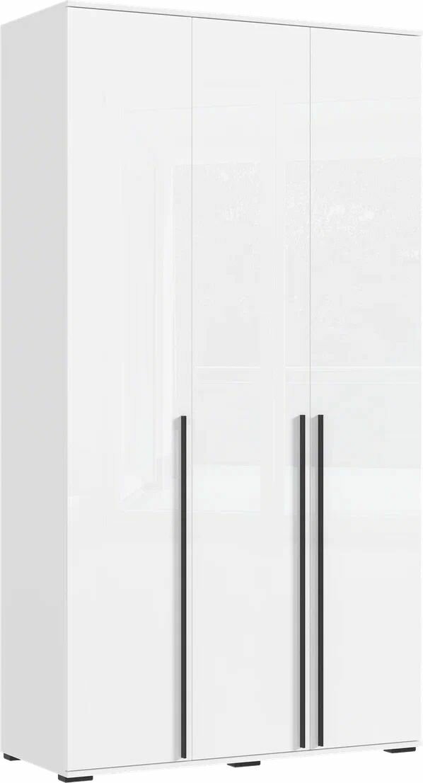 Шкаф 3-х створчатый Норд 120см Белый глянец холодный, белый