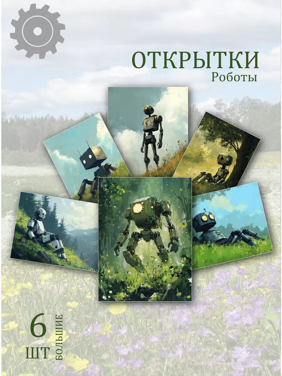 А6 открытки роботы и искусственный интеллект Самые лучшие большие открытки формата А6 в нашем мгазине Обнимай словами
