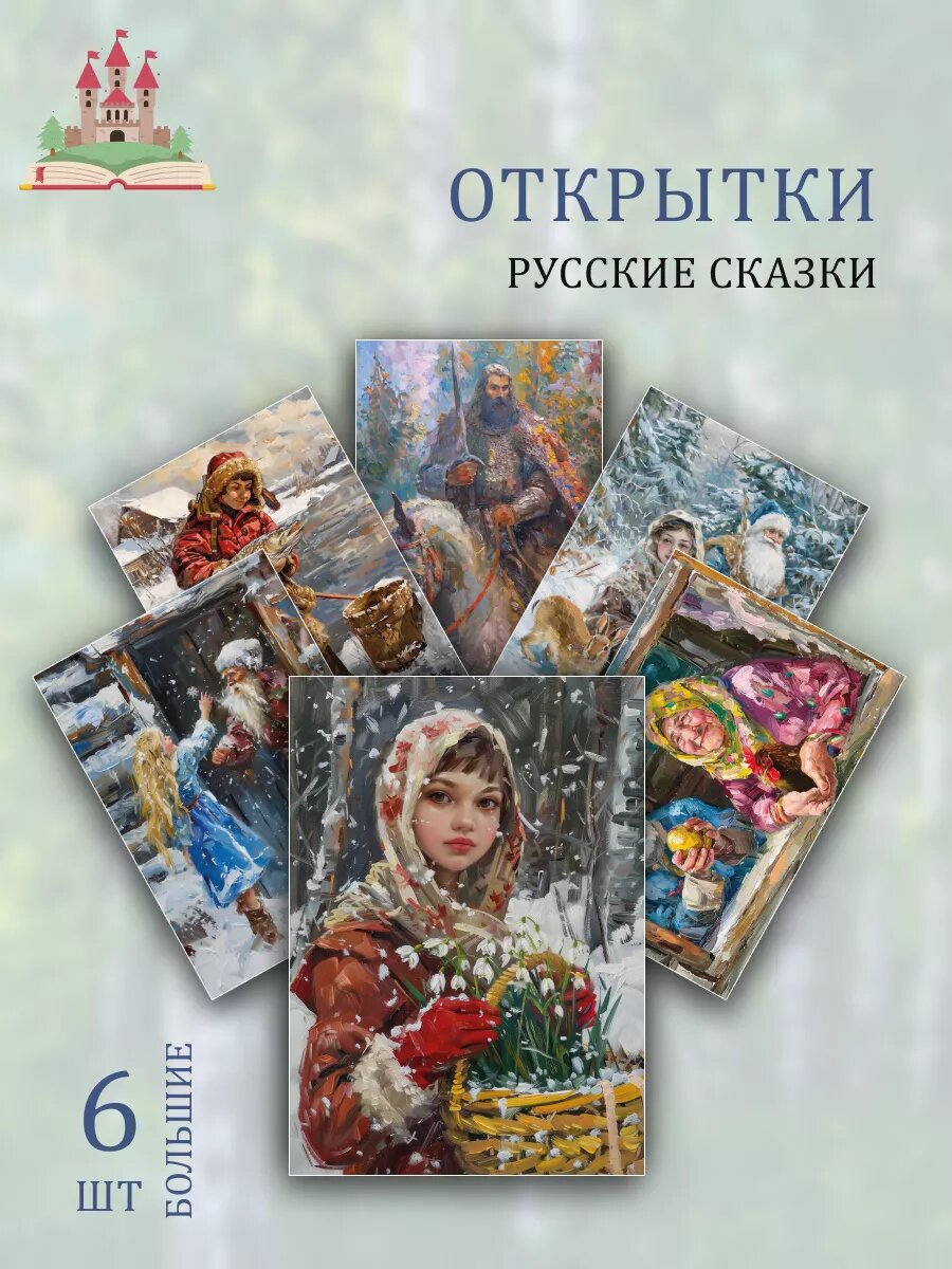 А6 Открытки русские сказки в рисунках Самые лучшие большие открытки формата А6 в нашем мгазине Обнимай словами
