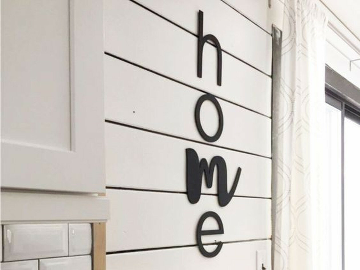 Панно 70х20 см "Дом" декоративное настенное чёрное, декор на стену, картина