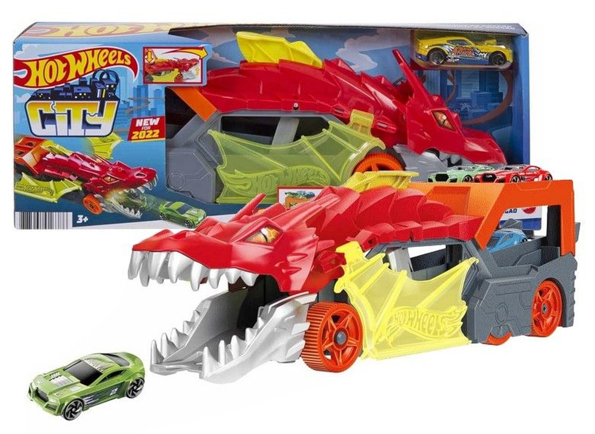 Игровой набор Hot Wheels GKT42, для перевозки машинок, 5 машинок в комплекте