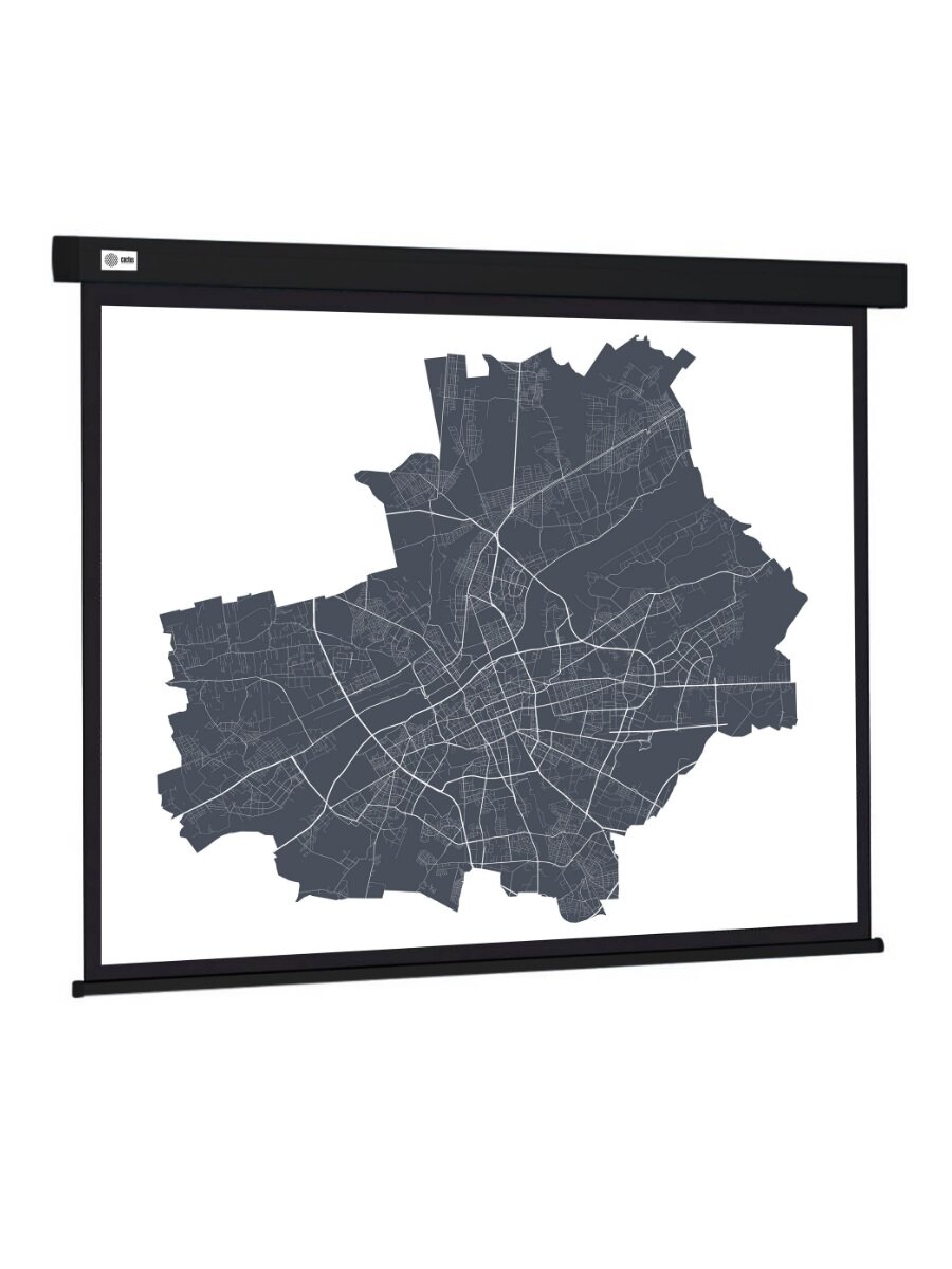 Экран Cactus CS-PSW-152X203-BK Wallscreen 4:3 настенно-потолочный рулонный черный