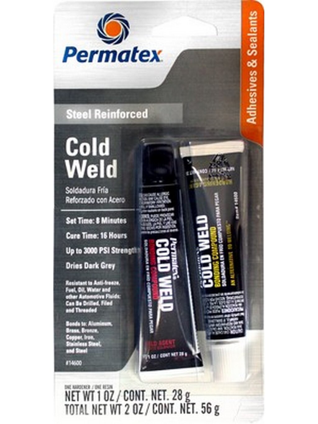 Холодная сварка "PERMATEX " (56 г) (2-х компонентная, стальной компаунд )