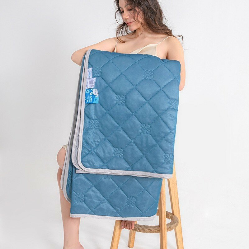 Летний дышащий покрывало с активной окраской и мягкой тканью тензел для комфортного сна lake blue 150*200 см