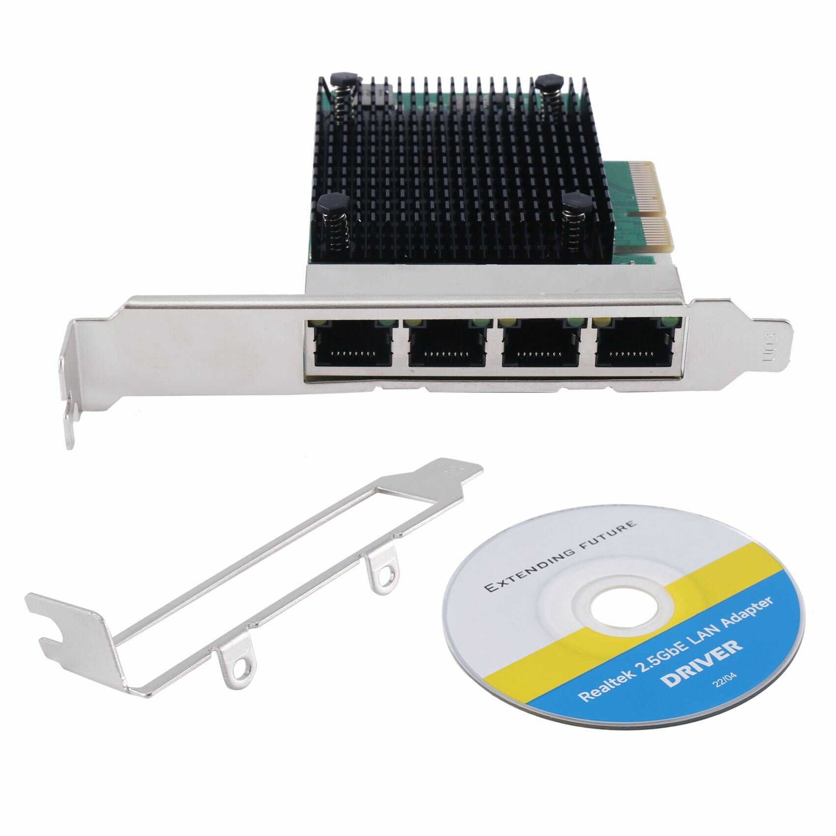 СетеваяСетевая карта PCIE X4 2.5G RTL8125B 4 порта E
