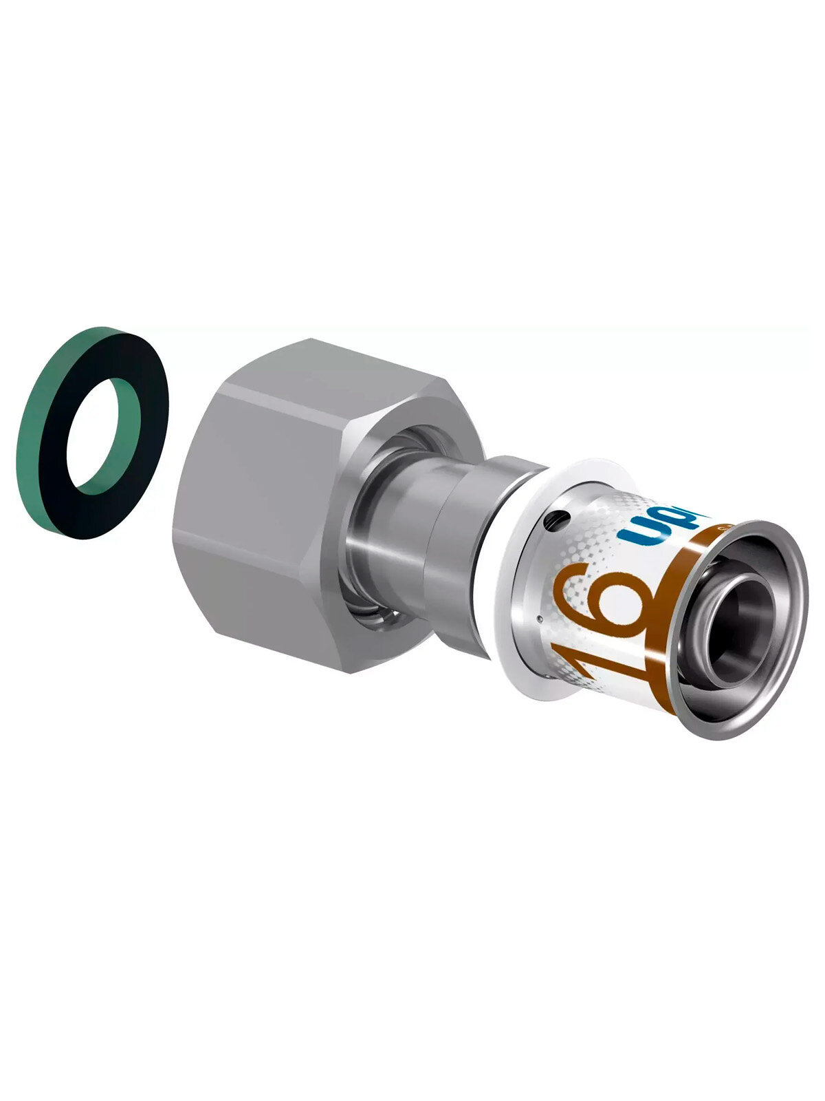 Штуцер Uponor S-Press Plus 20-G3/4"НГ с накидной гайкой