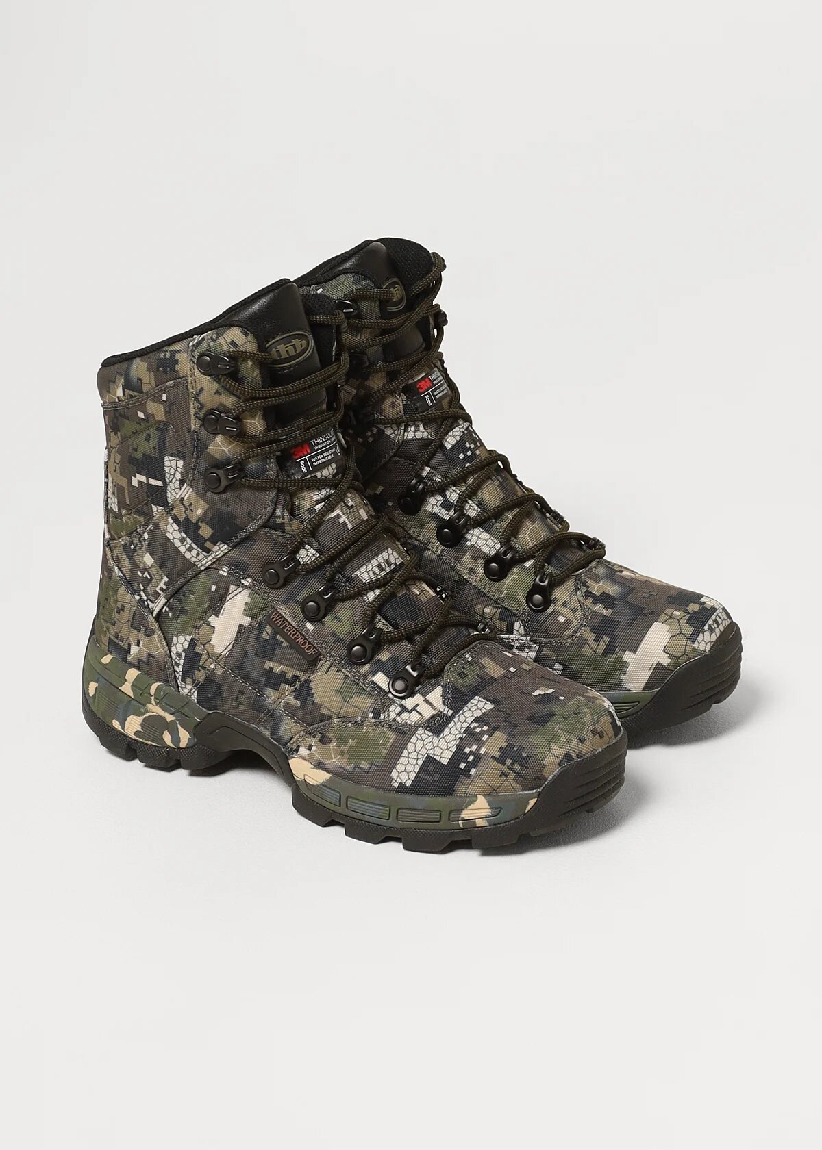 Ботинки берцы T-007 с мембраной камуфляж треккинговые