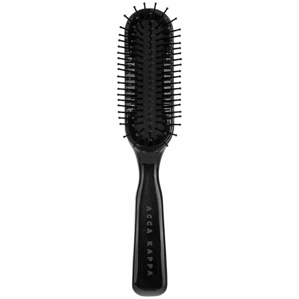 Щетка для волос Acca Kappa Carbonium Silver Ion Rectangular Brush, черная