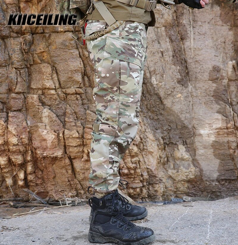 KIICEILING Мужские Тактические Брюки Мультикам Ripstop CN S (US W30), Multicam