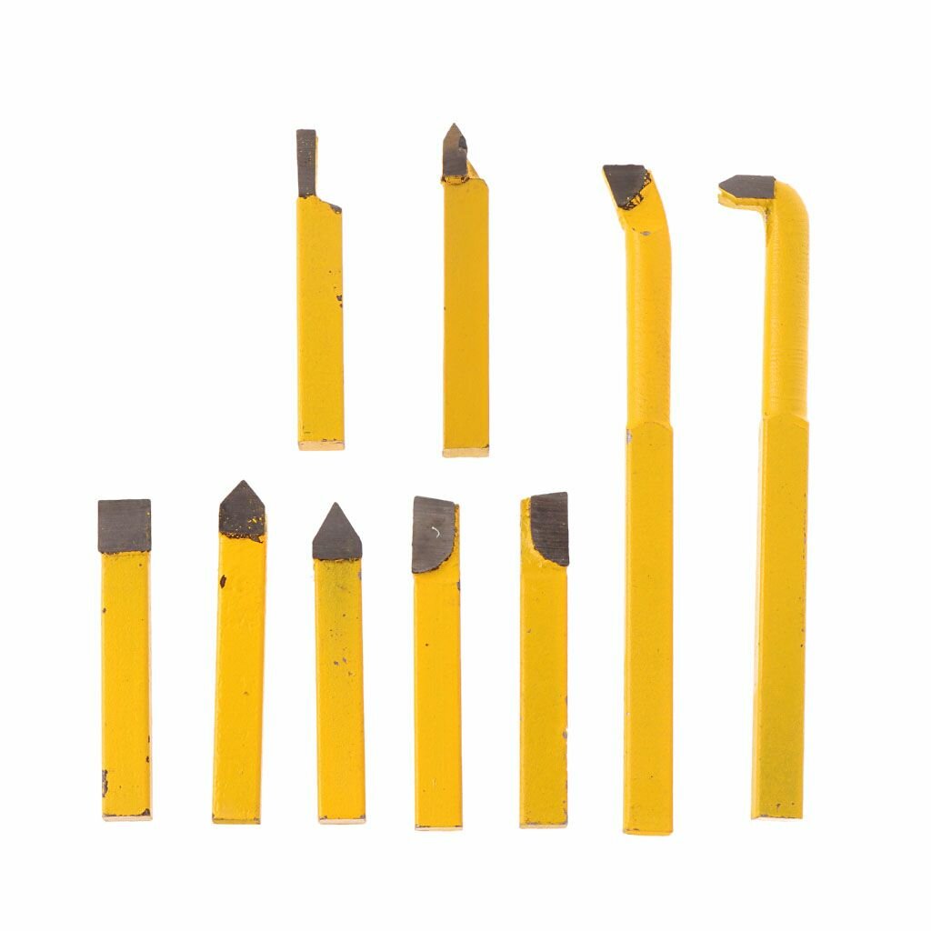 Набор инструментов, Комплект карбоновых токарных резцов с вольфрамовым сплавом 8x8, 1 комплект из 9 предметов