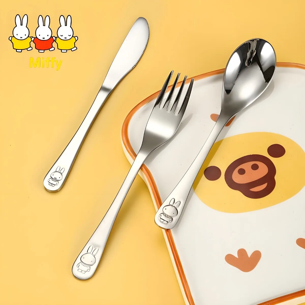 Ложка Miffy Rabbit из нержавеющей стали, Унисекс