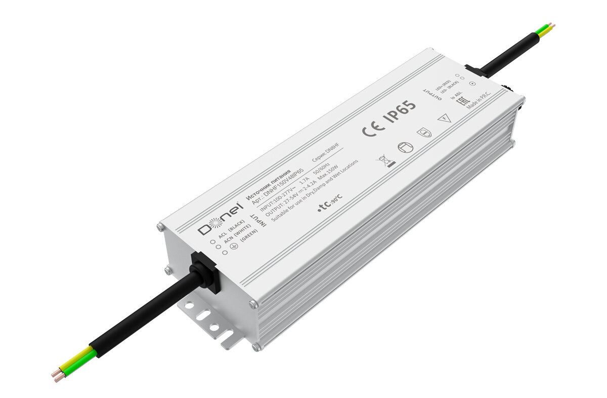 Блок питания для LED-ленты, DC48В 150Вт 3А IP65, 199х68х36мм, Donel