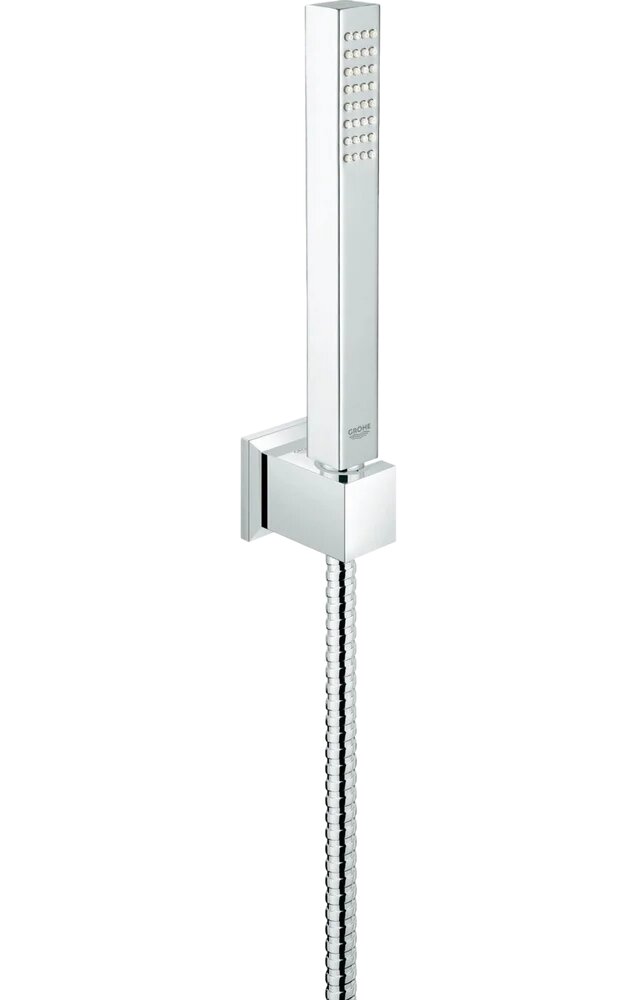Душевой гарнитур Grohe Euphoria Cube Stick 27889000 хром, глянцевый, латунный, лейка для душа со шлангом и держателем