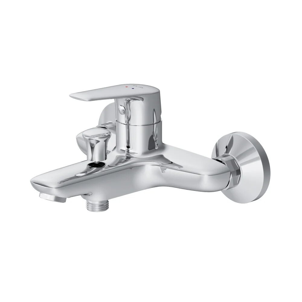 Смеситель для ванны с душем AM.PM Joy F85E10000 настенный, однорычажный, хром, глянцевый, латунный, без лейки, с керамическим картриджем