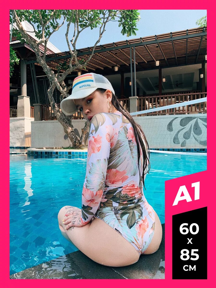 Инста самка плакат Instasamka А1 большой, матовая фотобумага премиум качества