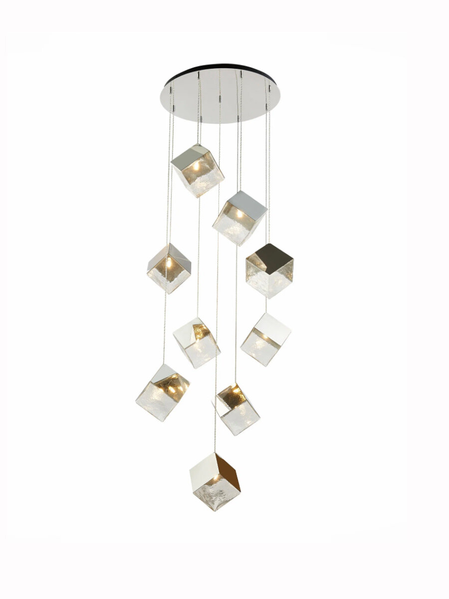 Люстра на лестнице；Кухонная люстра；Длинная подвесная люстра；Потолочная люстра；Серебро；1 головка; 7 Вт