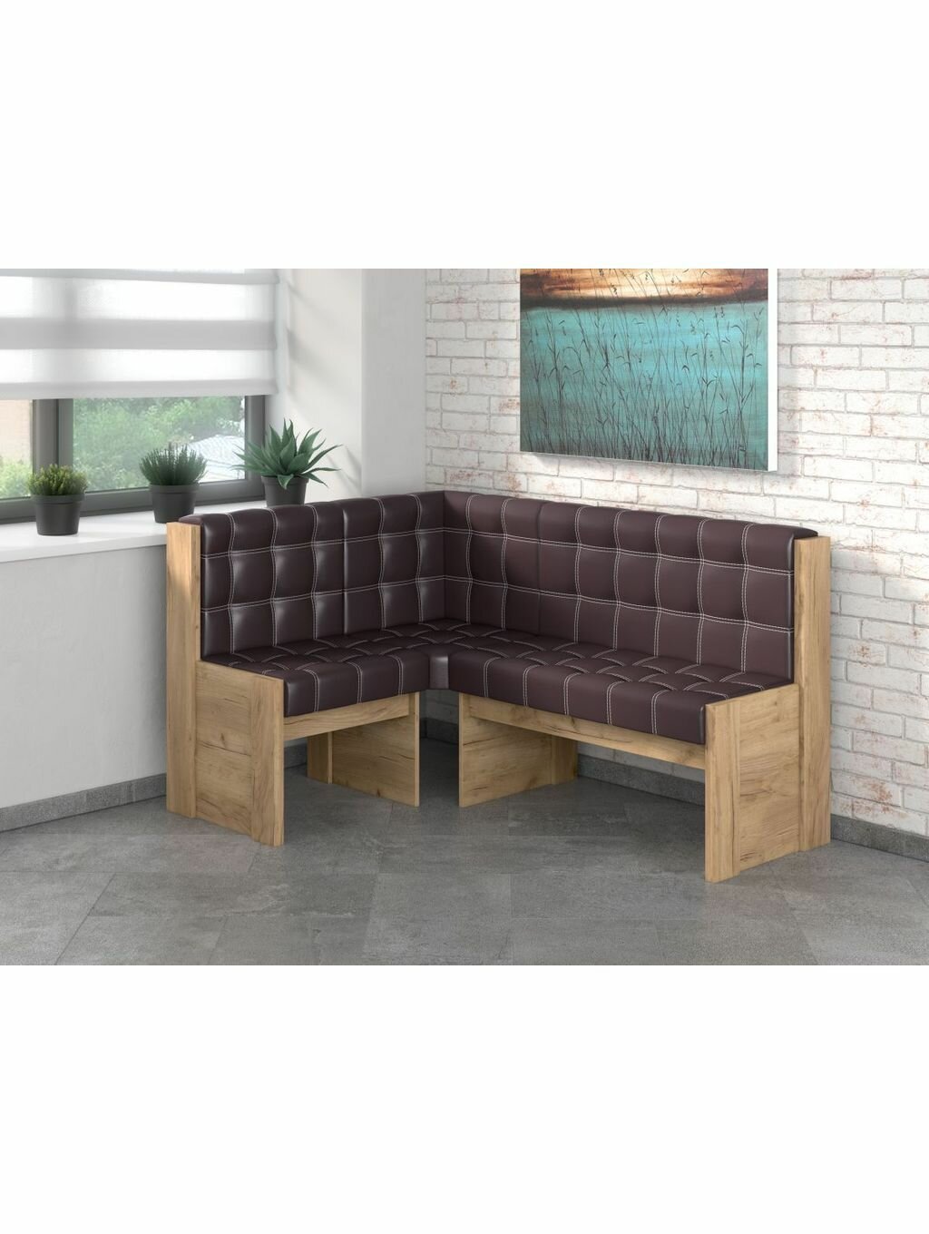 Кухонная скамья Квадро 146/106х52х86 см