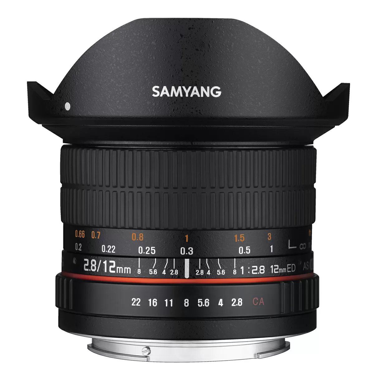 Объектив Samyang 12mm f/2.8 ED AS NCS Fish-eye MFT, черного цвета