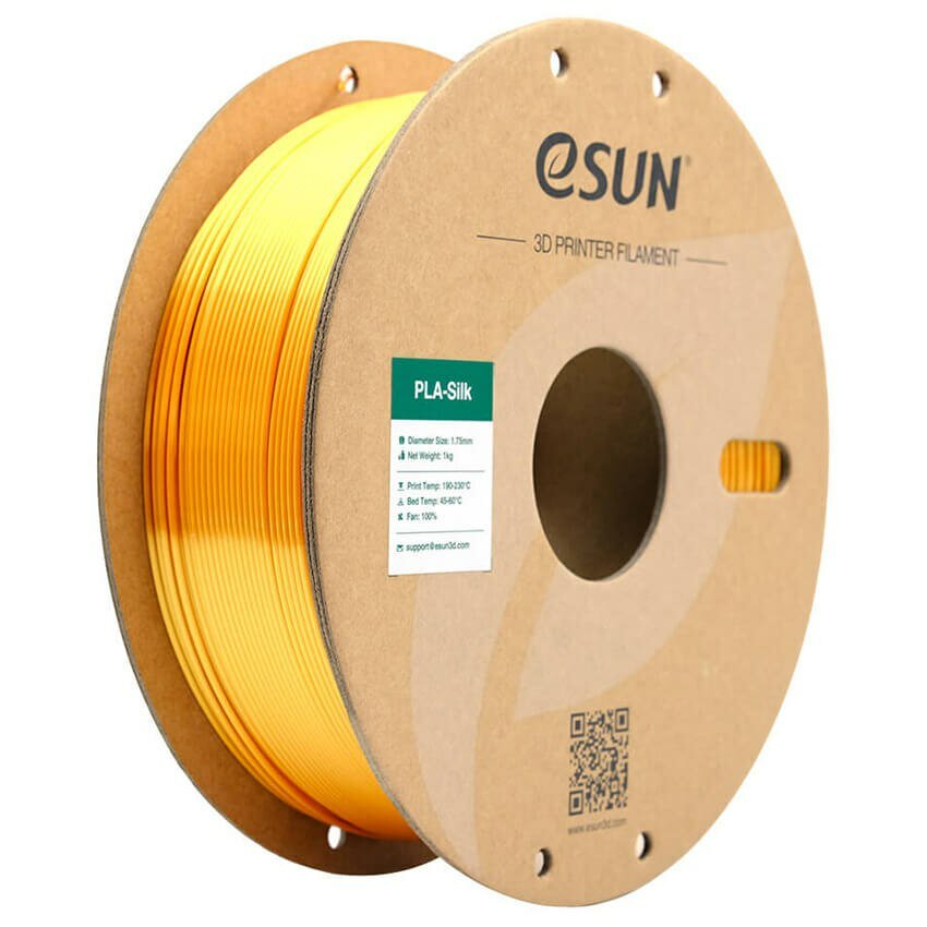 Катушка PLA-Silk пластика ESUN 1.75 мм 1кг, золотая