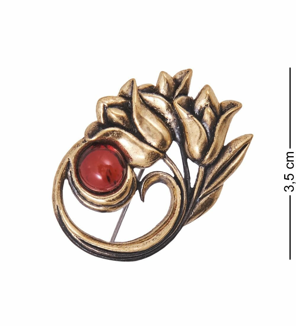 Брошь, янтарь синтетический