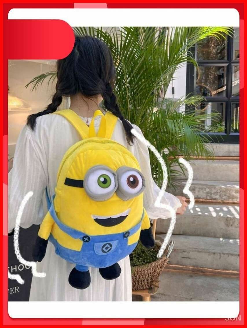 Универсальный плюшевый рюкзак Миньон для повседневных прогулок, Stylec