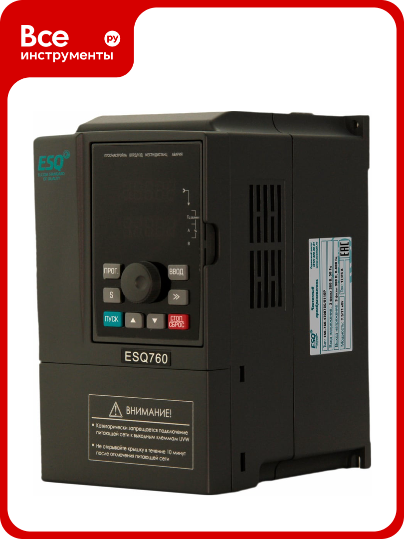 Частотный преобразователь ESQ 760-4T0075G/0110P 08.04.000478