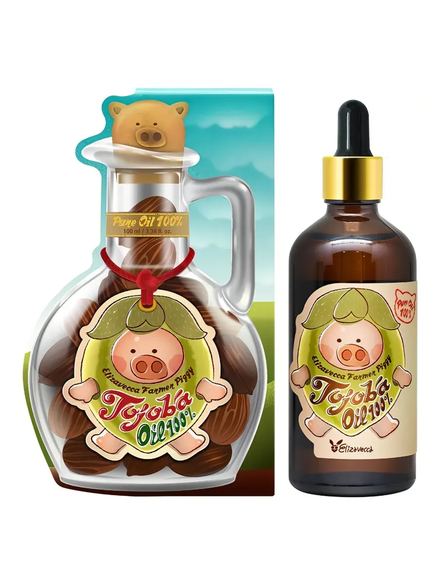 Масло Elizavecca Milky Piggy Farmer Piggy Jojoba Oil 100% для лица и тела Жожоба, 100 мл