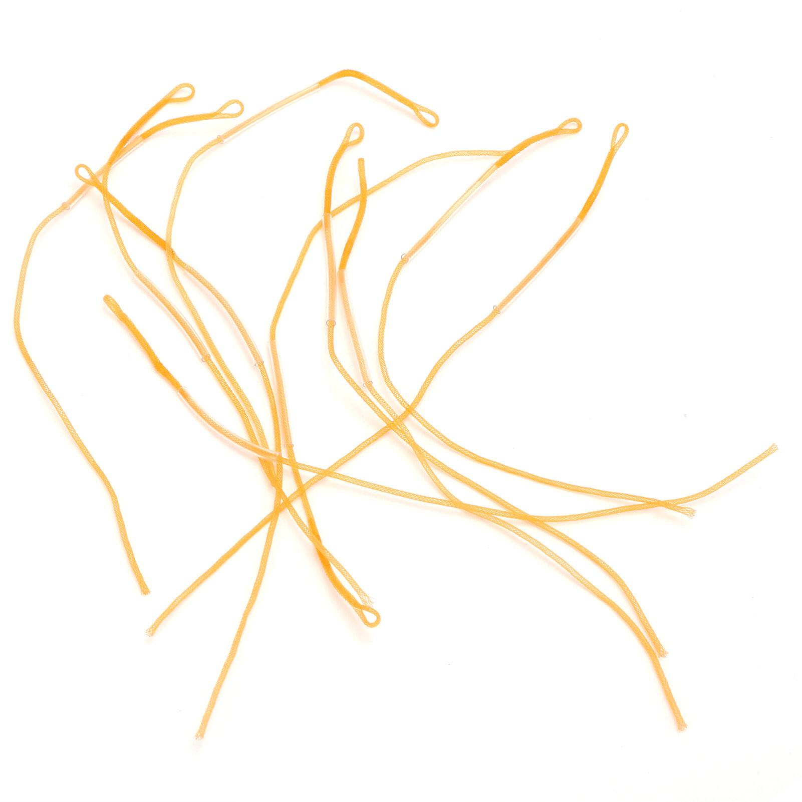 10 шт. плетеных соединительных петель для поводка 20LB Orange Fly Fishing Lead Connection Coil