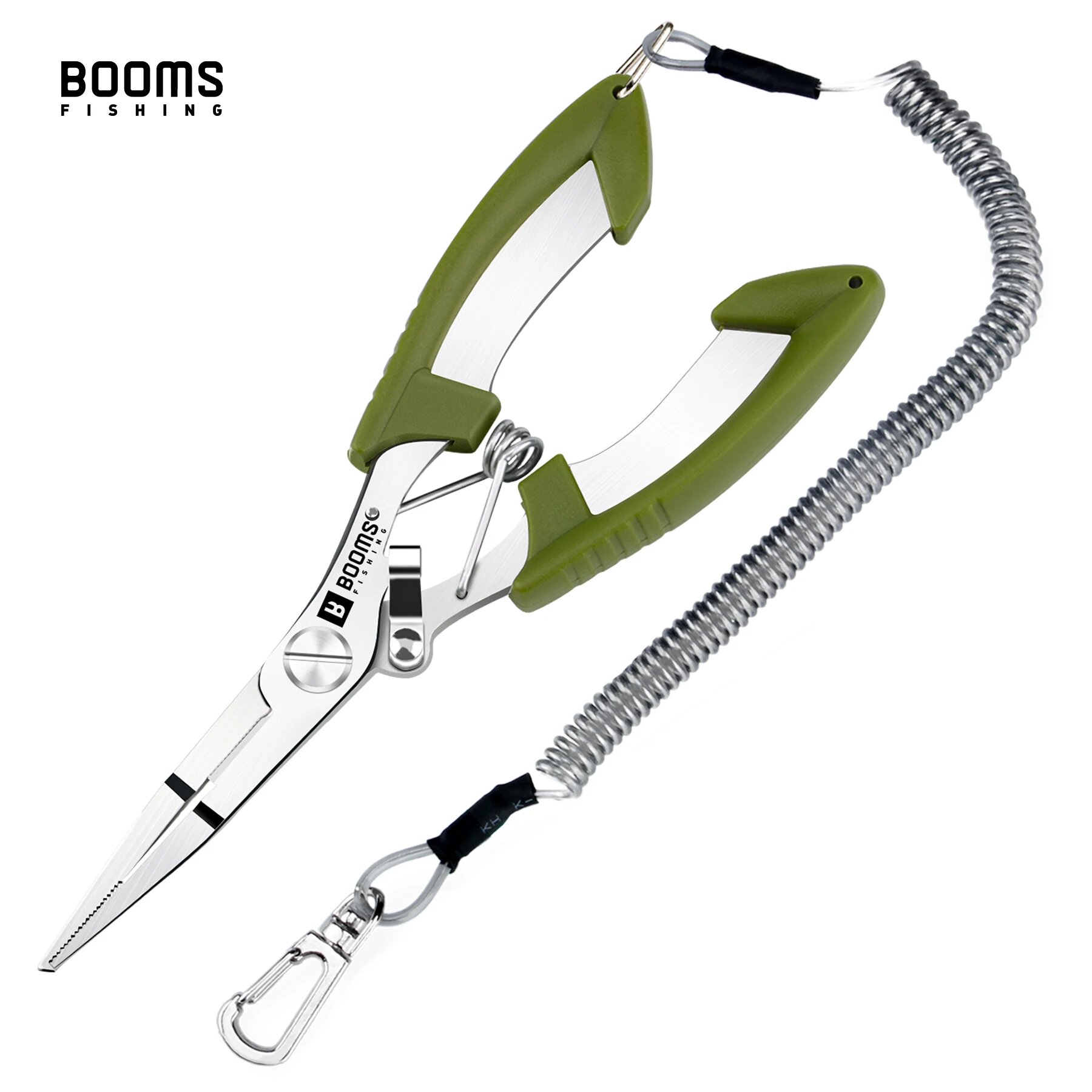 Клещи рыболовные Booms Fishing H01, зеленые