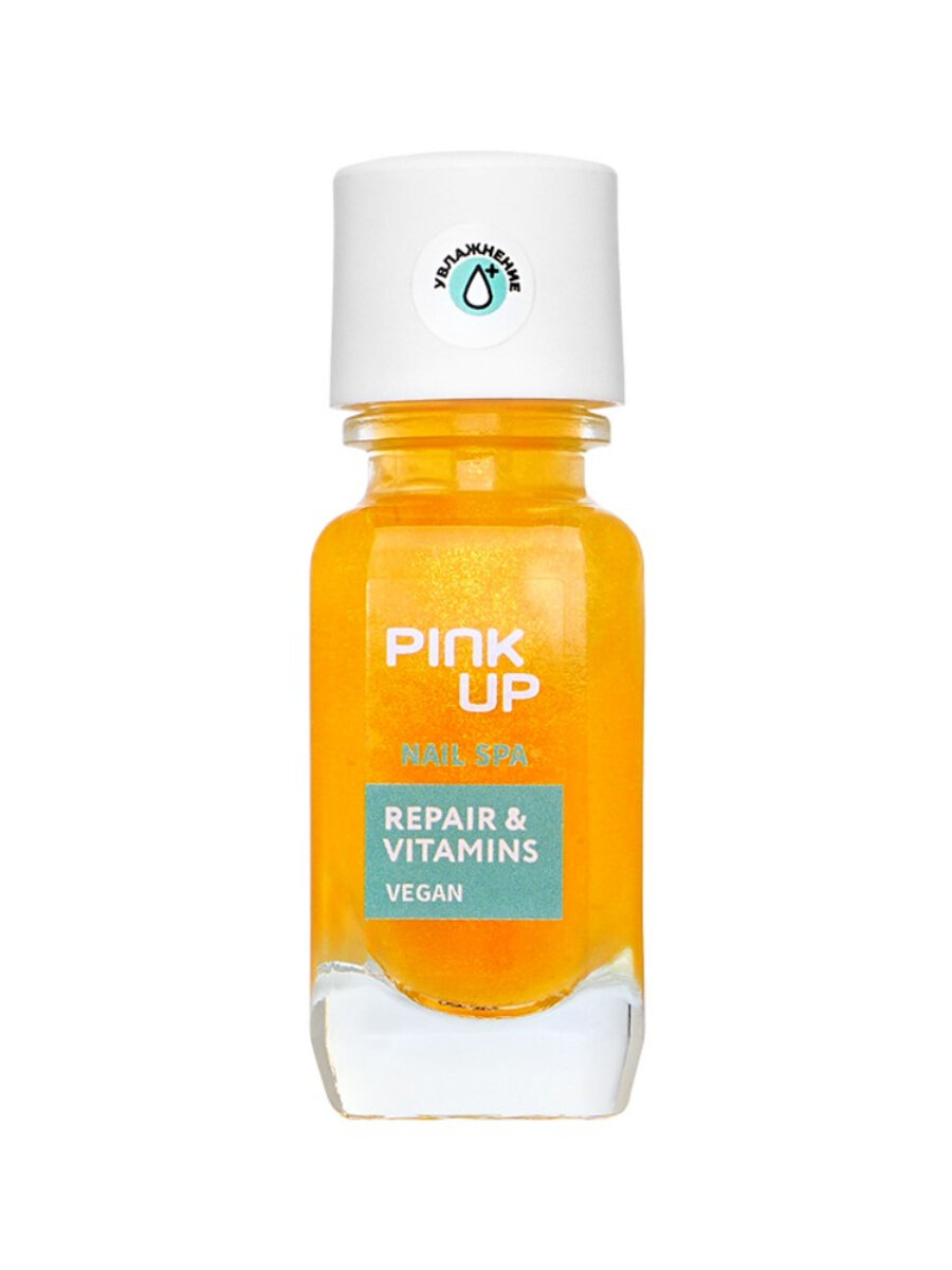 Сыворотка для укрепления ногтей и кутикулы PINK UP NAIL SPA Repair & Vitamins с гиалуроновой кислотой и кальцием 11 мл