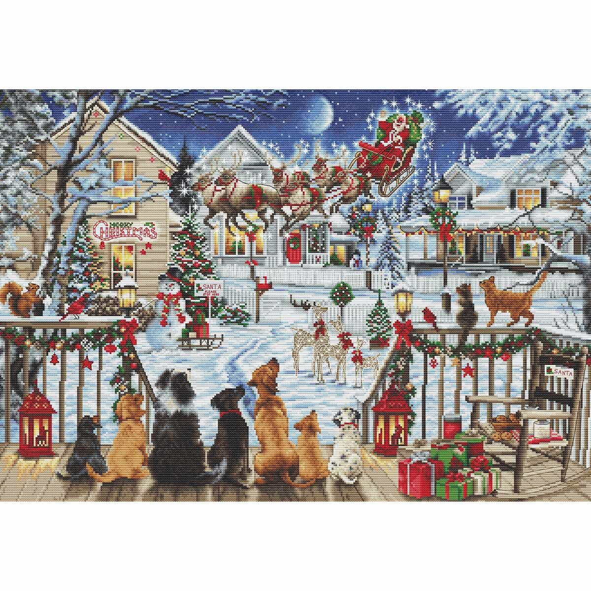 Набор для вышивания крестиком 'Домашние животные на крыльце', 47*33см, Luca-S, B2423