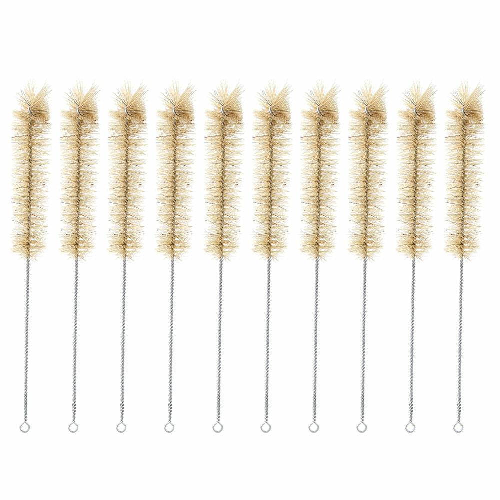 10PCS Glass Test Tube Cleaning Brushes Bristle Bottle ToolsLarge