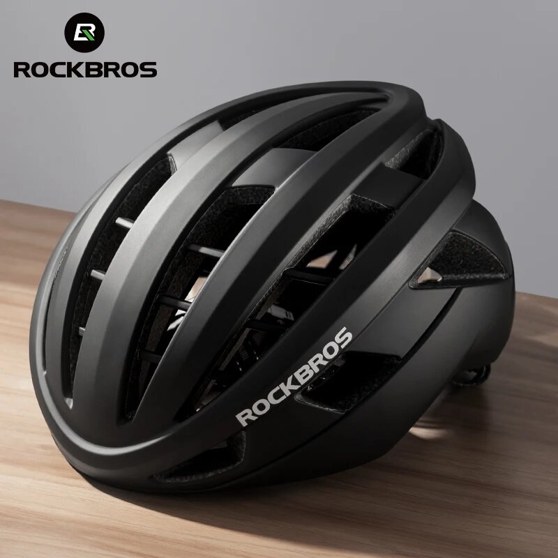 ROCKBROS Велосипедный шлем для взрослых, 54-58cm, Черный