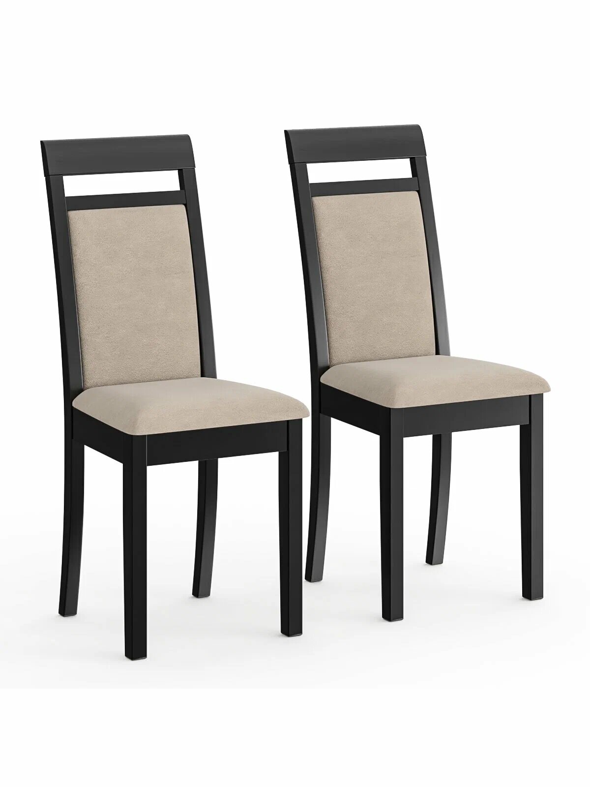 Стулья для кухни деревянные Гольф-12 комплект 2 шт. разборные цвет венге, обивка велюр капучино 25