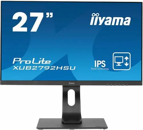 27" Монитор Iiyama ProLite XUB2792HSU-B1 (PROLITE XUB2792HSU-B1) черный - 1920x1080@75Гц, IPS, 4 мс, 1000:1, 250 Кд/м, 178/178, HDMI, Display Port, VGA (D-SUB), Trace Free/Flicker-Free